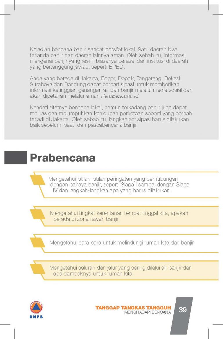 BNPB : Buku Saku Tanggap Tangkas Tangguh Menghadapi Bencana » Pemko ...